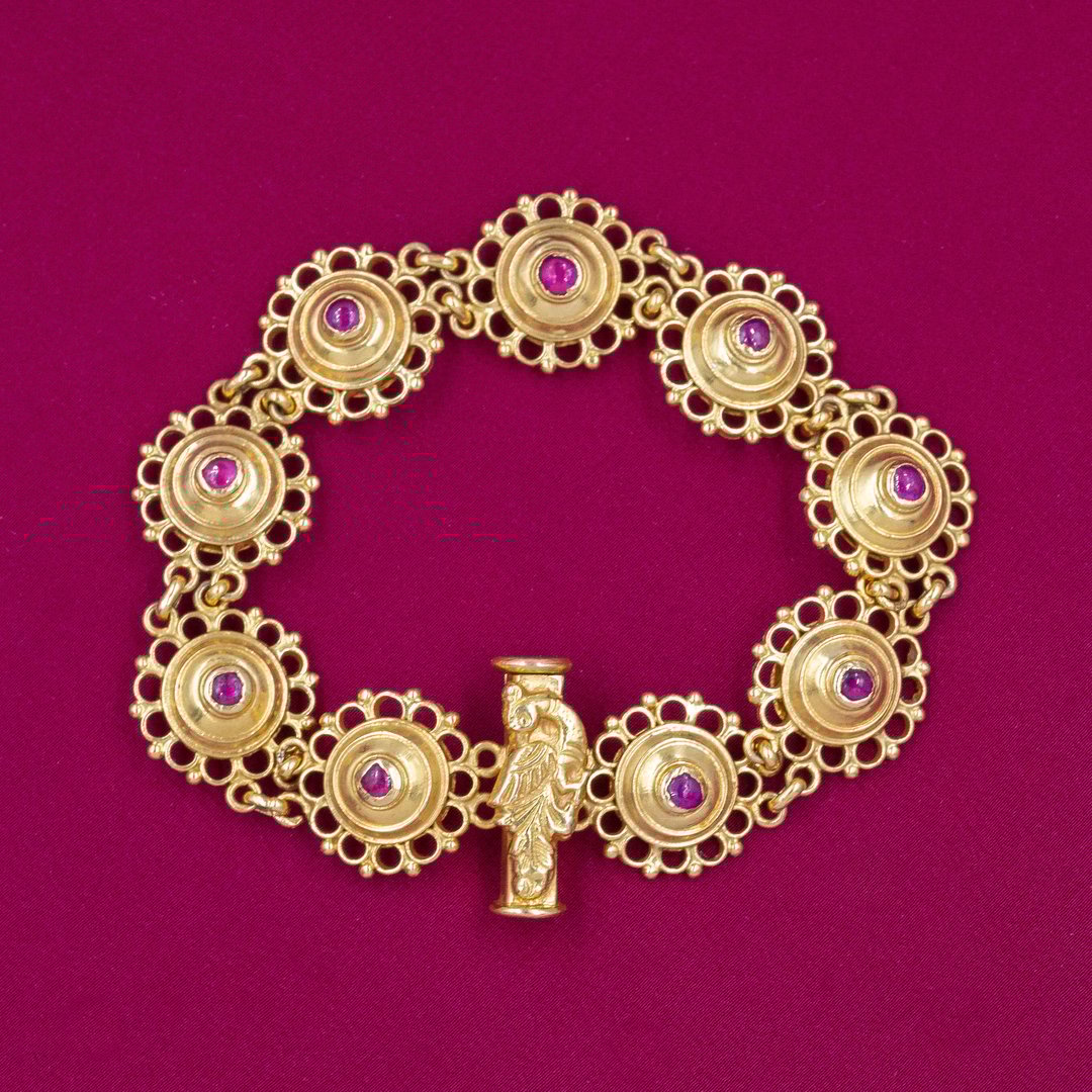 22k Ruby Bracelet with Peacock Clasp | Pippin Vintage Jewelry | Chelsea ...
