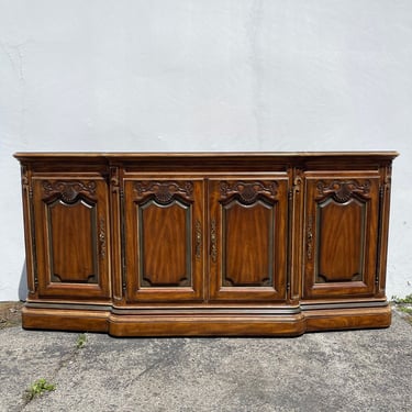 Antique Buffet Wood Cabinet Console Tv Stand Server Storage Drexel ...