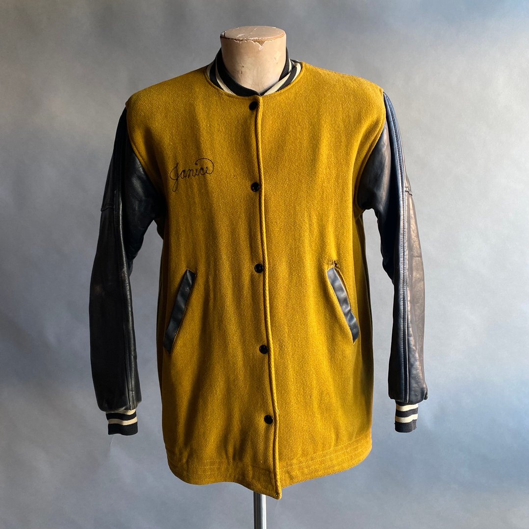 Vintage 1960s Varsity Jacket / Wool & Leather Varsity Jacket / Vintage ...