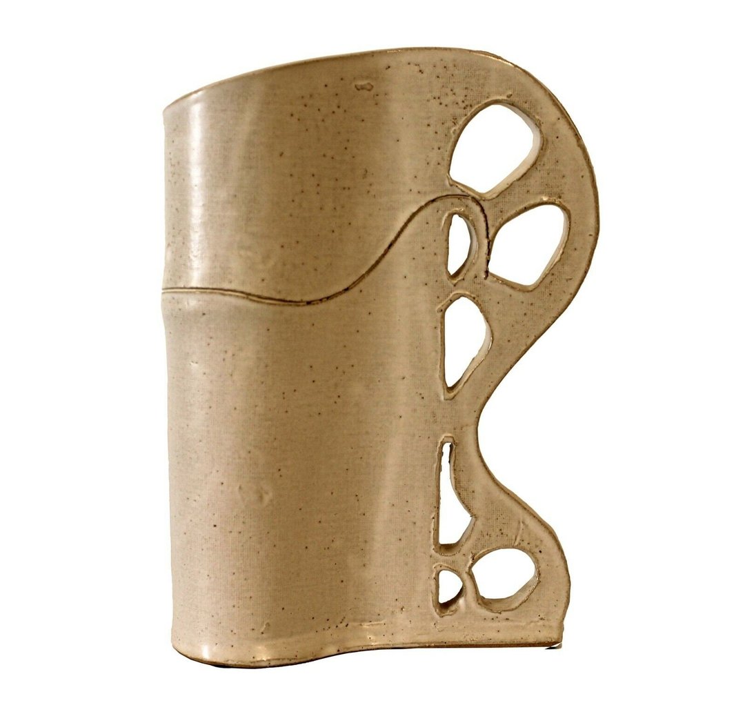 Toyo Handmade White Glazed Slab Pottery Pitcher | Le Shoppe | Keego ...