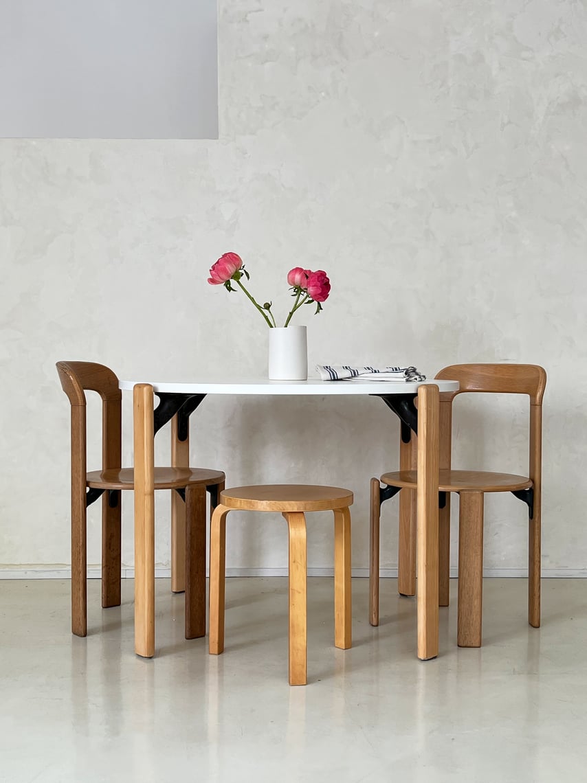 Vintage Bruno Rey Beechwood "Rey" Round Dining Table | Home Union ...