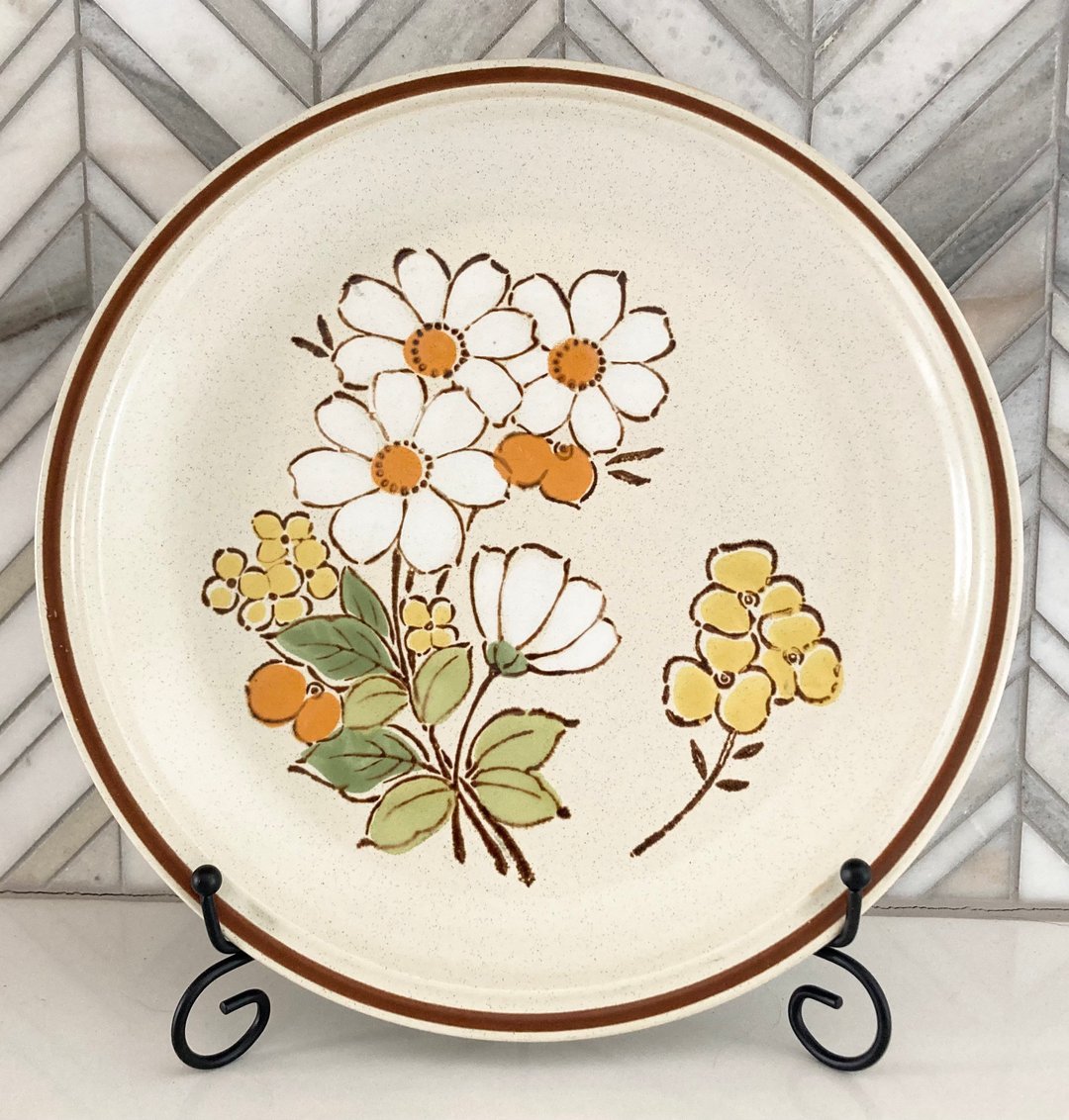 Floral Expressions Summertime Dinner Plates, Hearthside Stoneware, Set ...