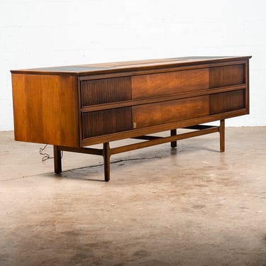 Mid Century Modern Stereo Console Record Player General Electric Radio ...