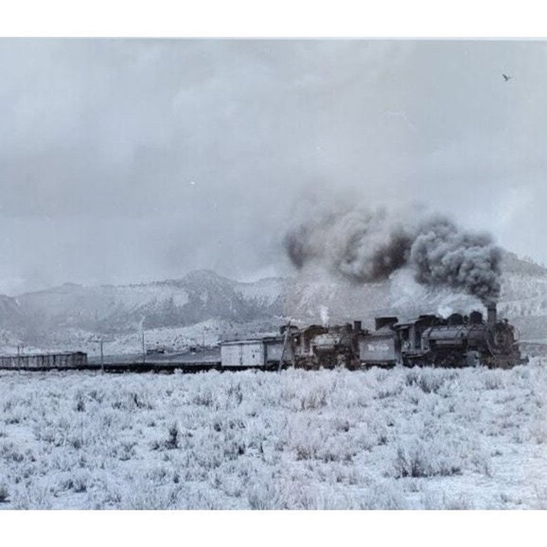 Rio Grande Locomotive Train Engine Cargo Cars B&W Photograph | Making ...