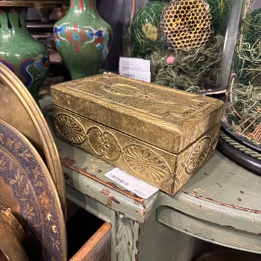Victorian Brass Type Cigarette Box | Warehouse 55 Chicago - West Town ...