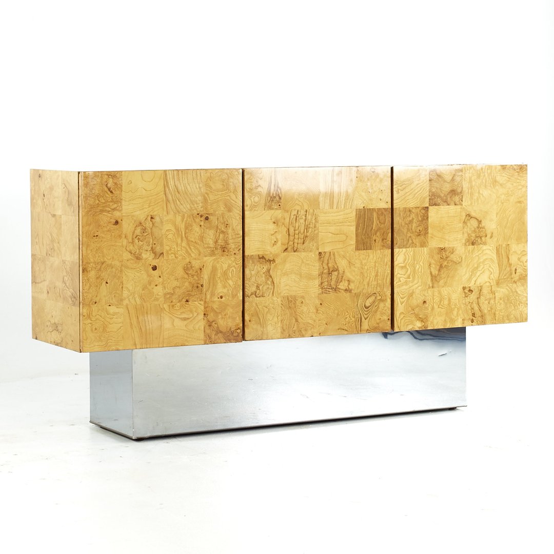 Milo Baughman for Thayer Coggin Mid Century Olive Burlwood and | Modern ...