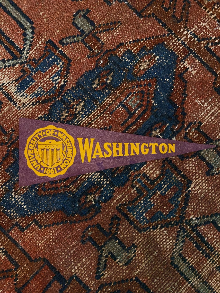 1950's Small University of Washington Felt Pennant | Noir Ohio | Dayton, OH