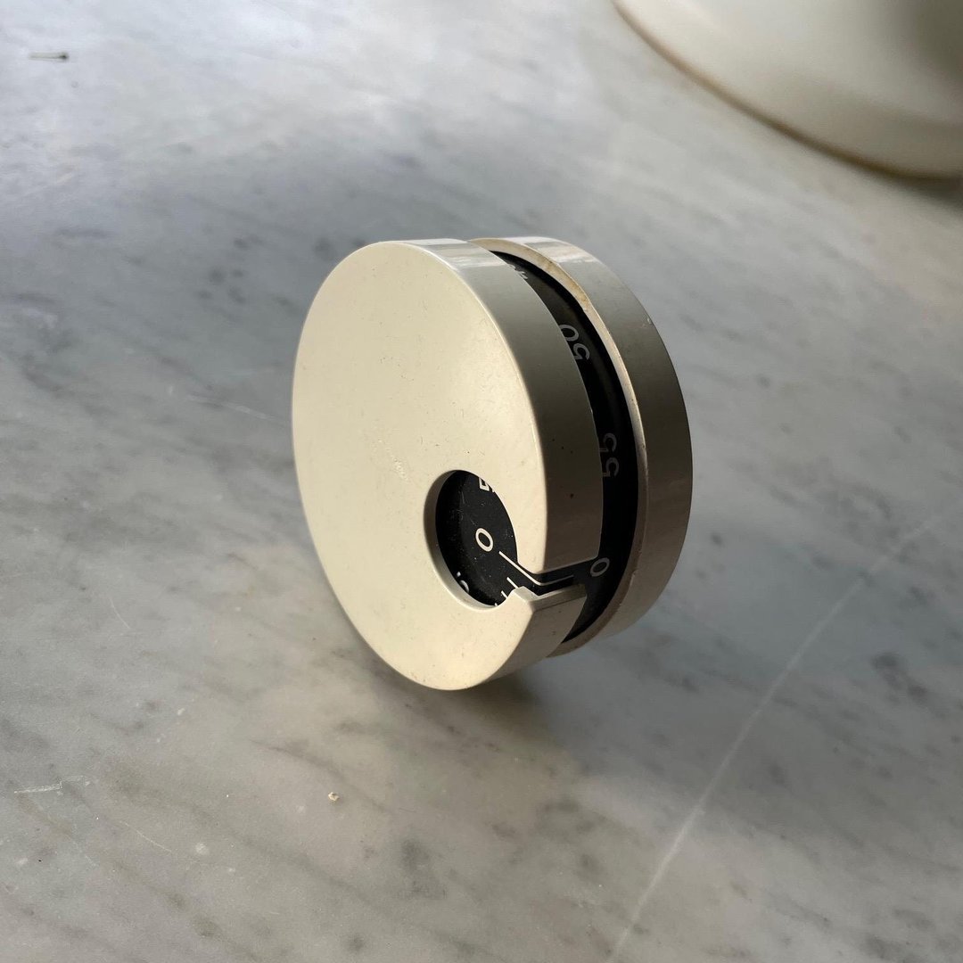 1970s Richard Sapper Minitimer Black + White Timer Round Plastic ...