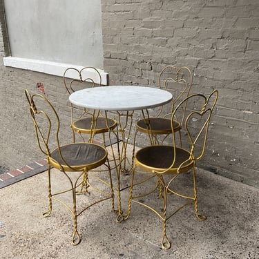 Marble Top Ice Cream Parlor Set GoodWood U St Washington DC