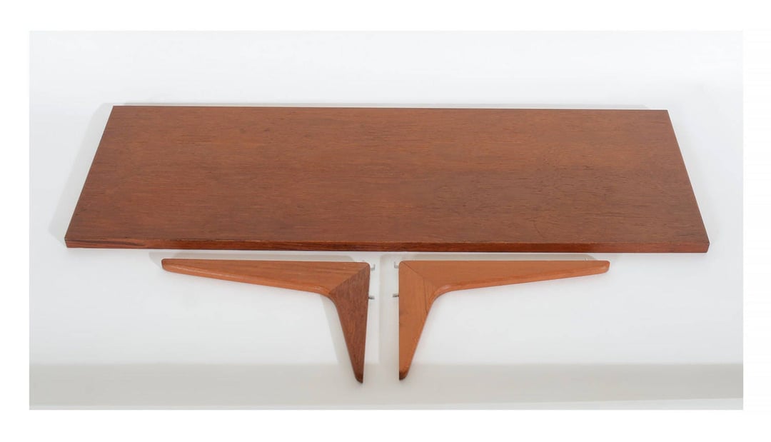 Teak Shelve 12" and Brackets by HG Furniture Hansen Guldborg Danish ...