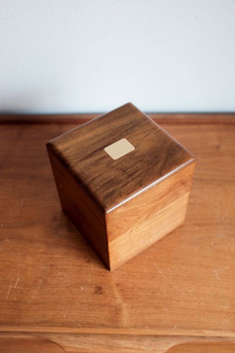 Wood Hinged Box with Brass inlay on top | Microscope Telescope ...