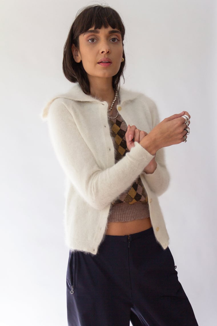 60s Italian Angora Cardigan | Vaux Vintage | Brooklyn, NY