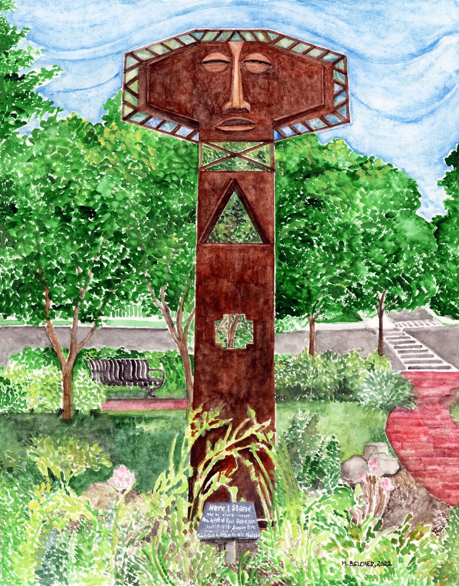 Spirit of Paul Robeson, Sculpture by Uzikee Nelson, Petworth, DC, 8 ...