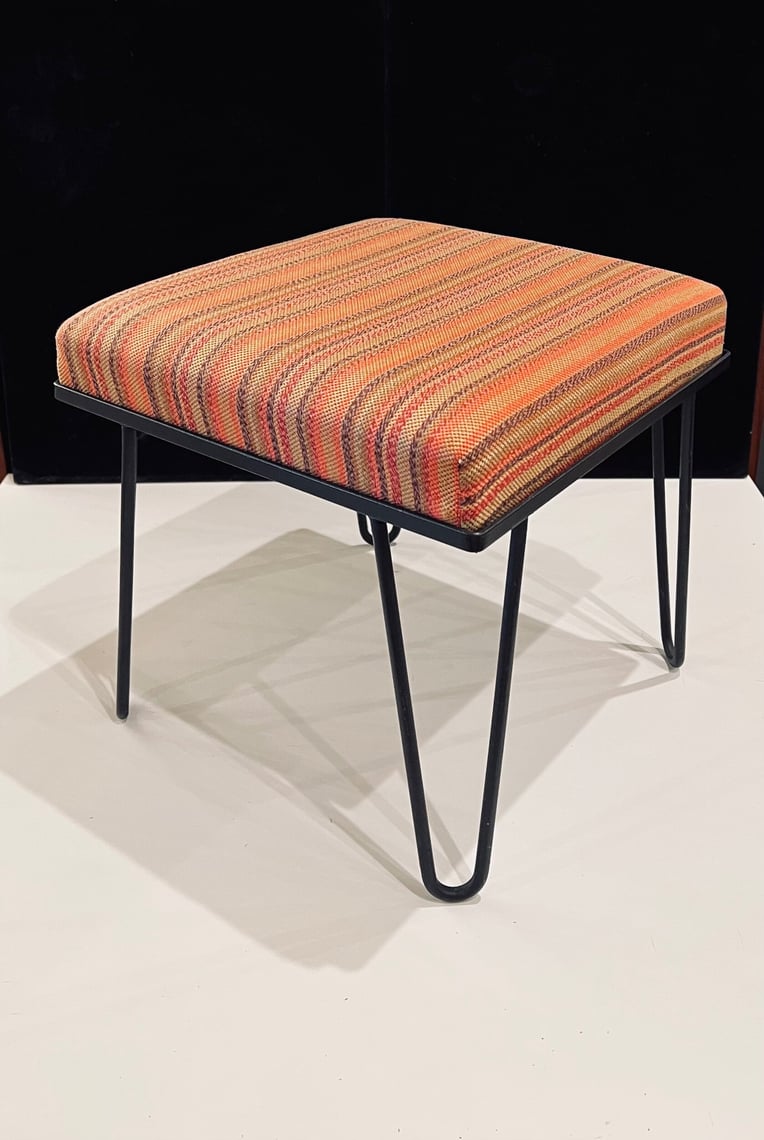 1950's American Mid-Century Modern Atomic Age Hairpin Legs Stool ...