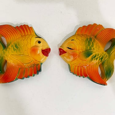 Vintage Chalkware Fish Wall Hanging Set of Two | Check Engine Vintage ...