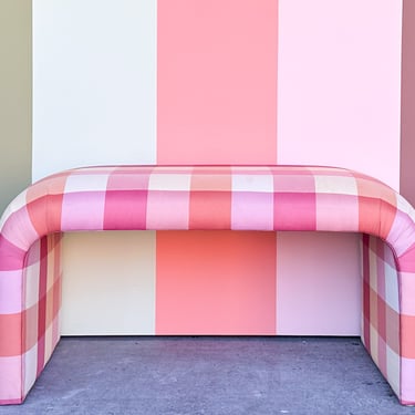 Preppy Plaid Waterfall Bench | Palm Beach Regency | Lake Park, FL