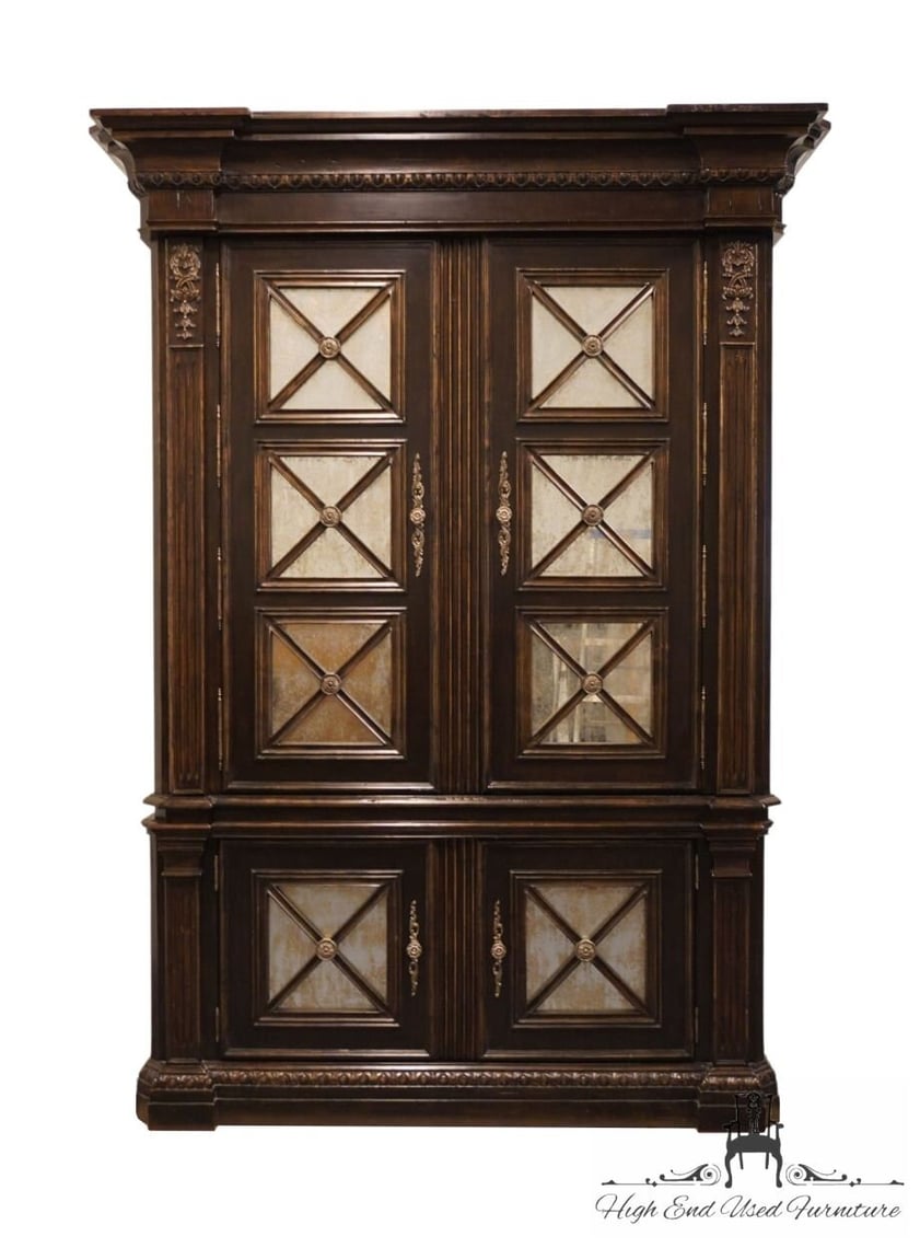 PHILIPPE LANGDON Contemporary Rustic Italian 71" Armoire / Media ...