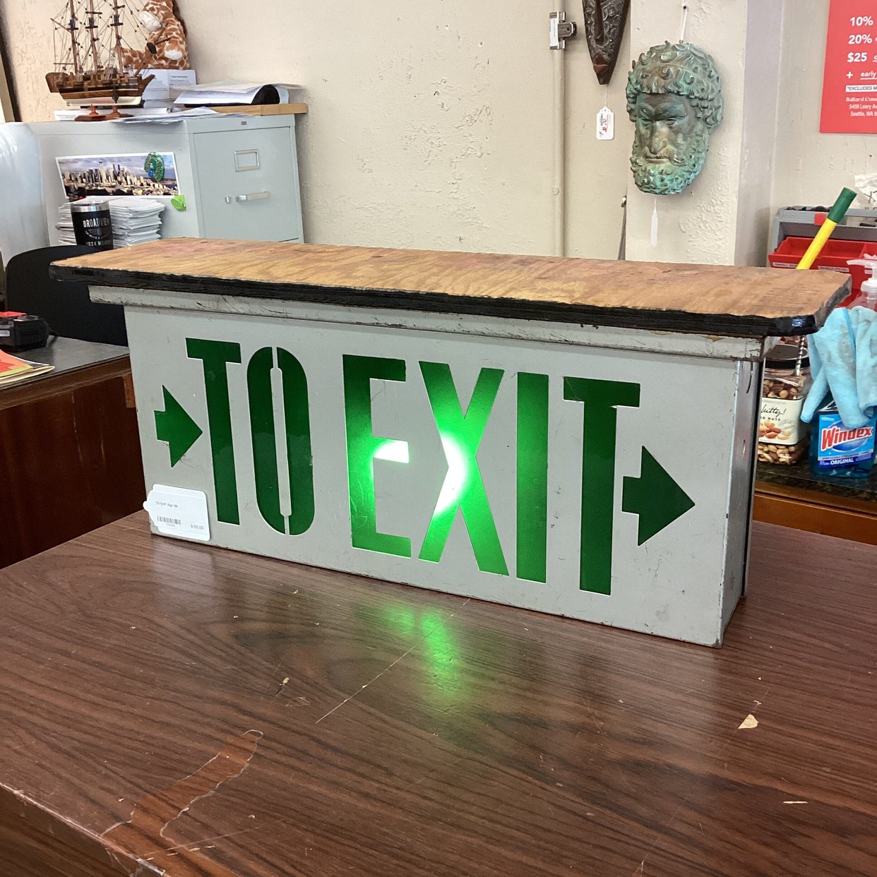 TO EXIT Sign | The Furniture Guy Consignment Store - Seattle, WA | ATTIC