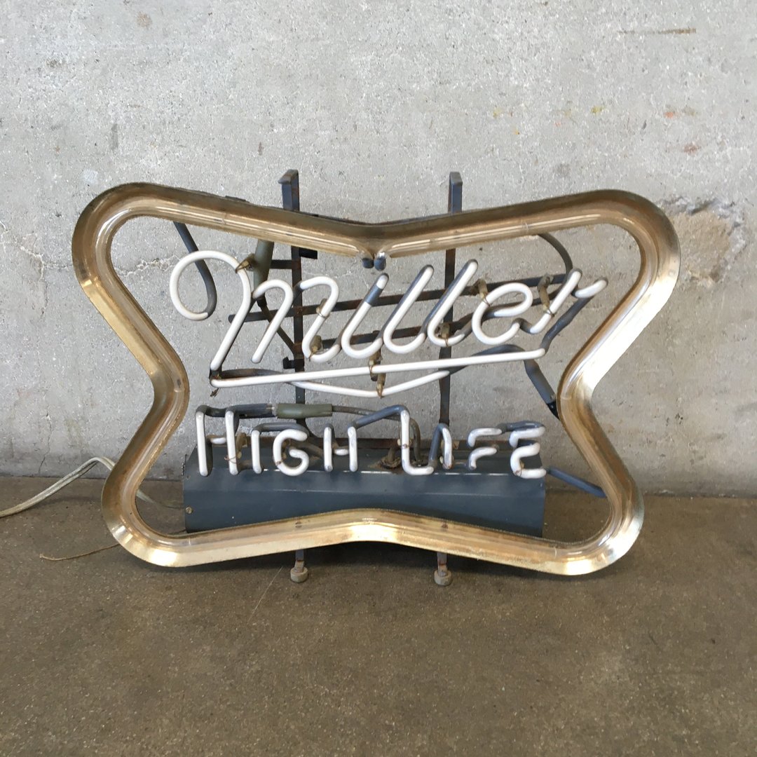Vintage Neon Miller High Life Sign 1970s | Urban Americana (Home Decor ...