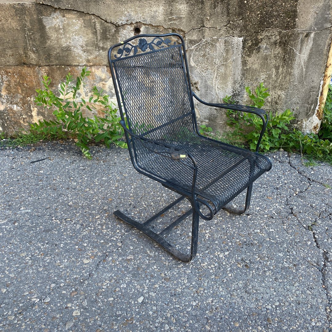Black Metal Rocker Lounge Chair | Community Forklift | Edmonston, MD