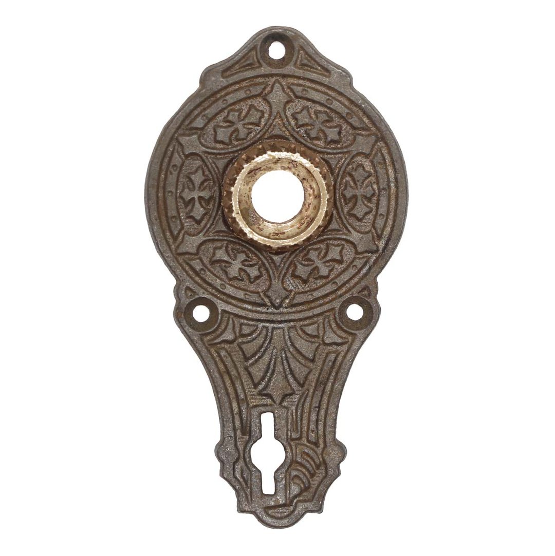 Antique Victorian Cast Iron Back Plate with Keyhole | Olde Good Things ...