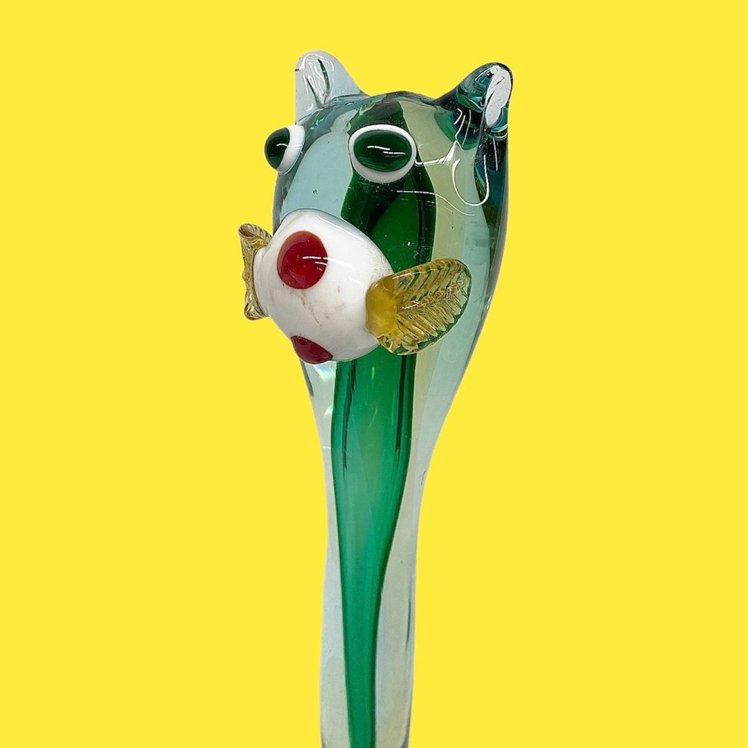 Vintage Murano Cat Sculpture Retro 1960s Mid Century Modern + Handblown ...