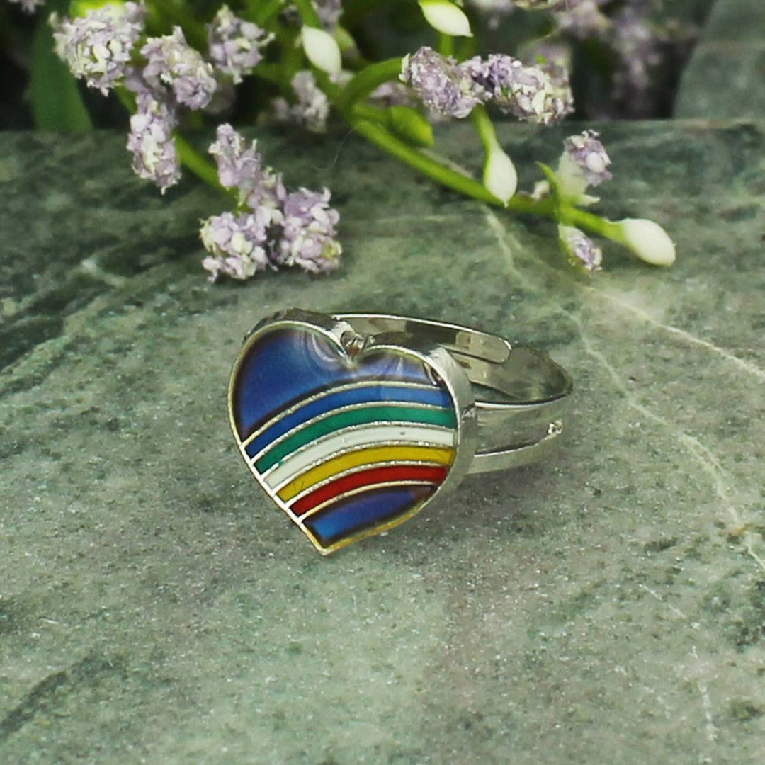 Everyone Loves a Rainbow Heart Mood Ring | Vintage MC | Frederick, MD