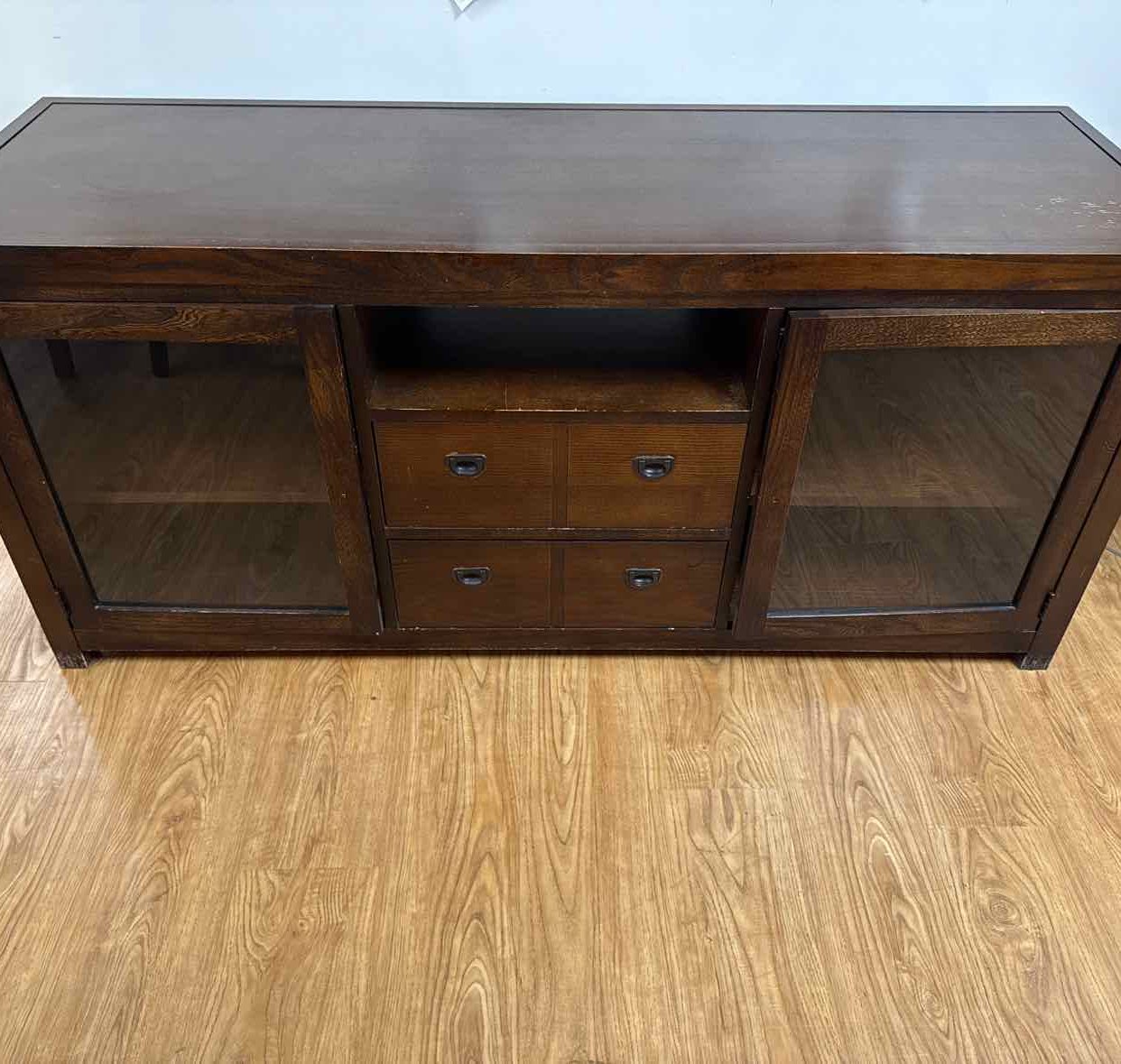 Dark Espresso Wooden Media Console | Furniture Consignment Gallery ...