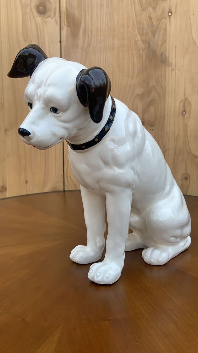 Vintage Ceramic RCA Victor His Masters Voice Nipper Dog Figurine ...