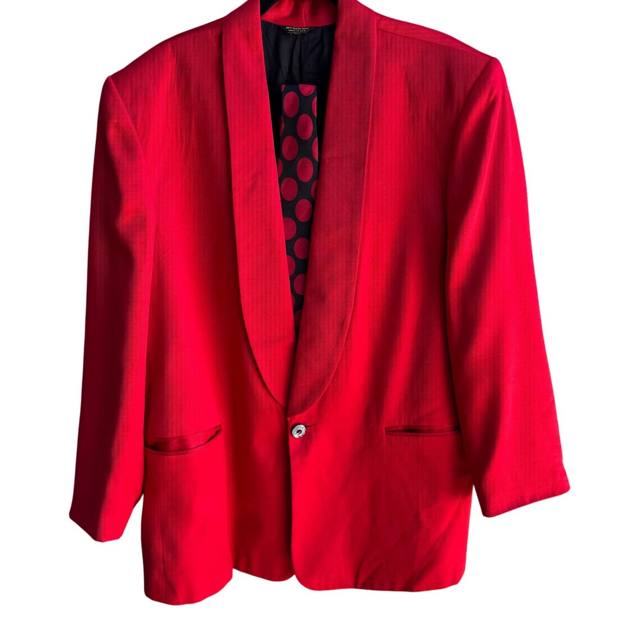 Alan Stuart Vintage Red Shawl Collar Blazer With | Shop Lisa Vintage ...