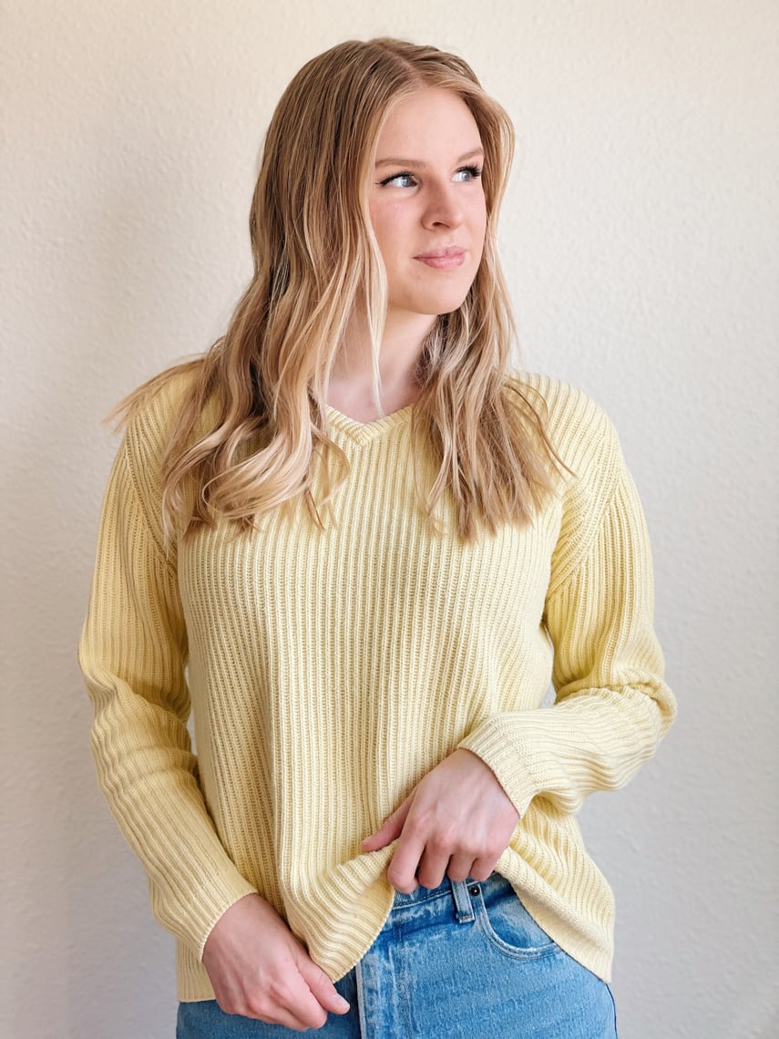 Vintage Pastel Yellow Sweater | Madrone | Portland, OR