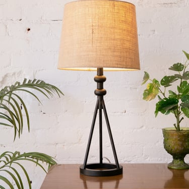 Black Cast Iron Table Lamp | Sunbeam Vintage | Highland Park - Los ...