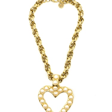Givenchy Faux Pearl Heart Pendant Necklace | New / Found | Los Angeles, CA
