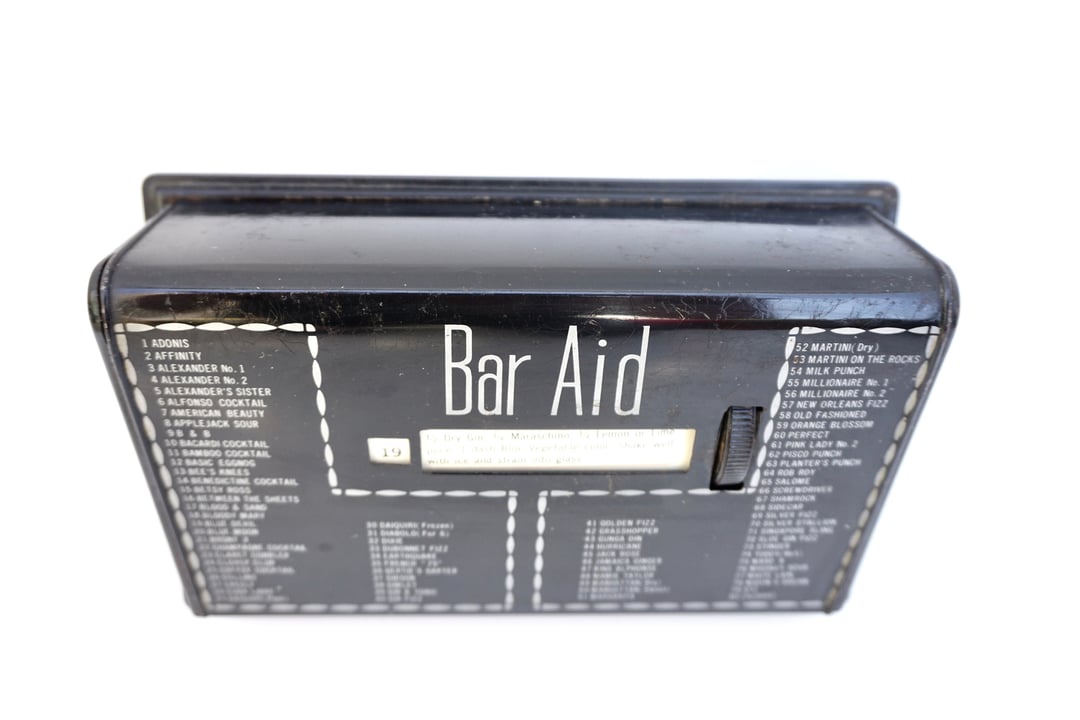 BAR AID | Mid-Century Metal Cocktail Recipe Rolodex | Vintage Perpetual ...