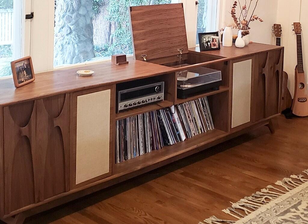 108" Vinyl Record Player Console | West Coast Modern LA - Los Angeles ...
