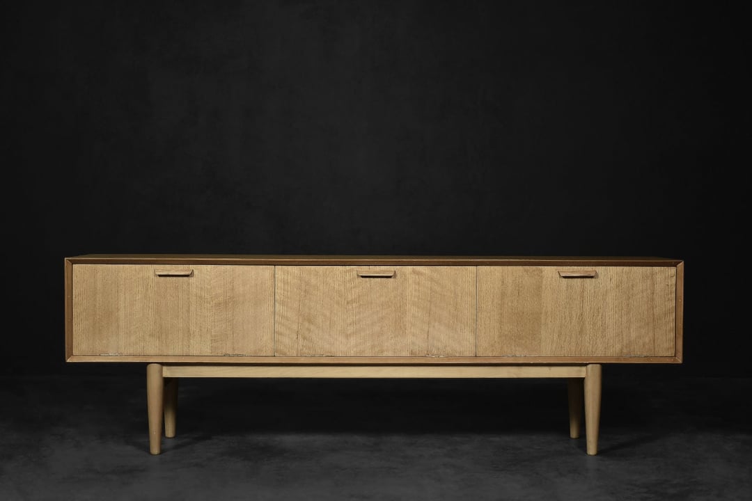 Mid-Century Modern Scandinavian Sideboard in Straw-Colored Oak, 1970s ...