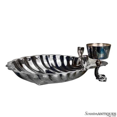 Vintage Victorian Silver Plate Appetizer Shrimp Shell Serving Dish ...