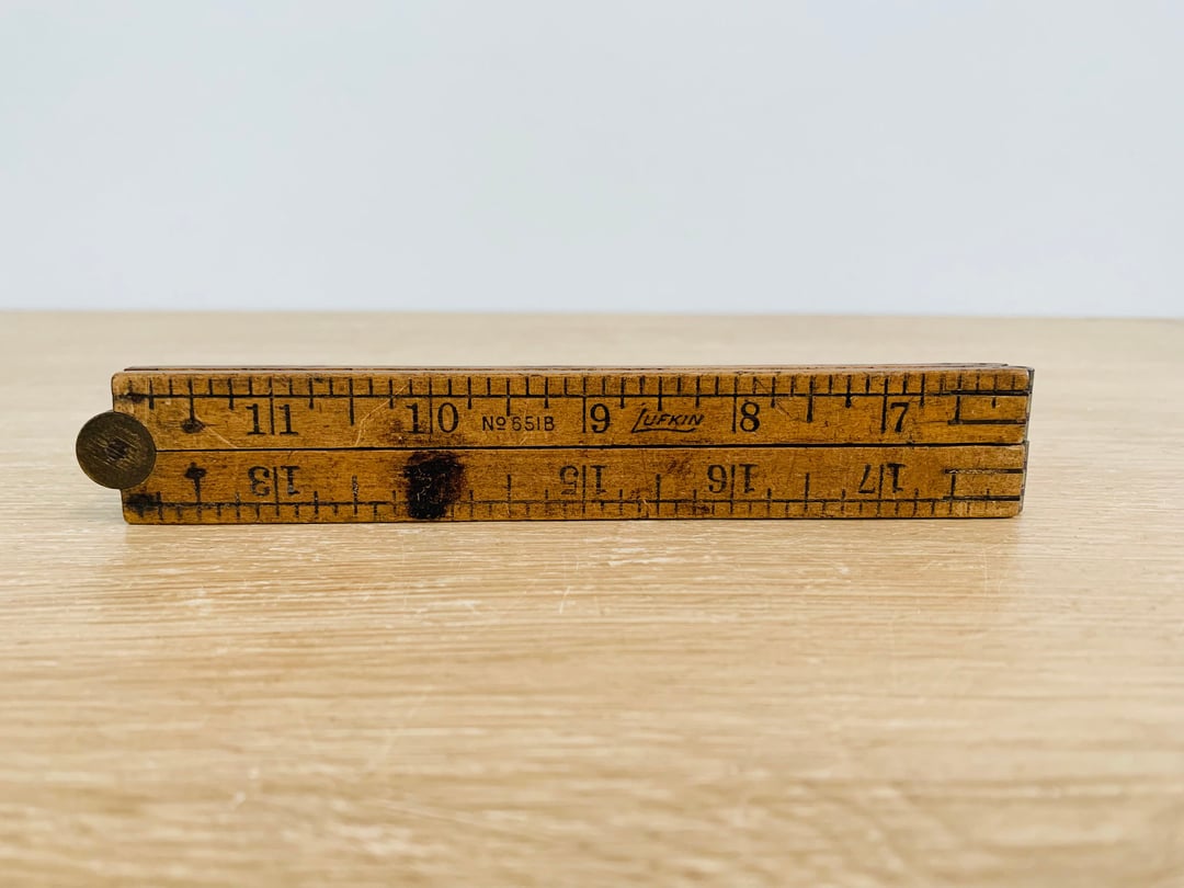 Vintage Lufkin No. 651B Brass and Boxwood 24 Inch Four Fold | Delve ...