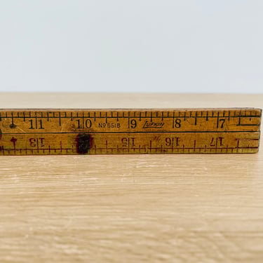 Vintage Lufkin No. 651B Brass and Boxwood 24 Inch Four Fold | Delve ...