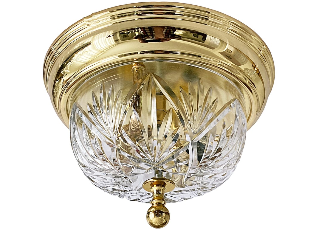 Waterford Crystal flush mount ceiling light fixture, Cut glass and ...