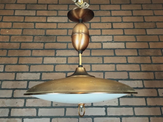 Vintage Pull Down Lights Blueprints Mid Century Pull Down Light From