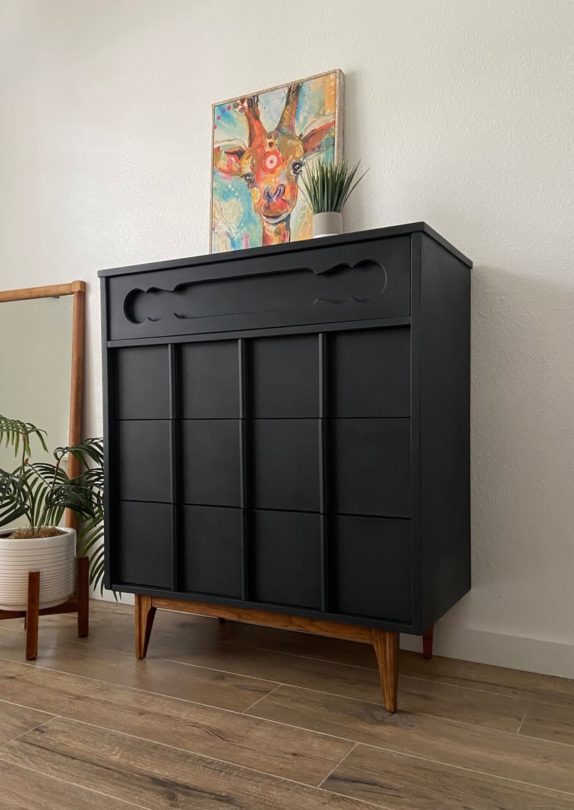 Vintage Mid Century Modern Chest Dresser *Local Pick Up Only | Blue ...